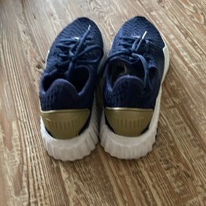 Puma | Shoes | Puma Navy And Gold Knot Tennis Shoes | Poshmark
